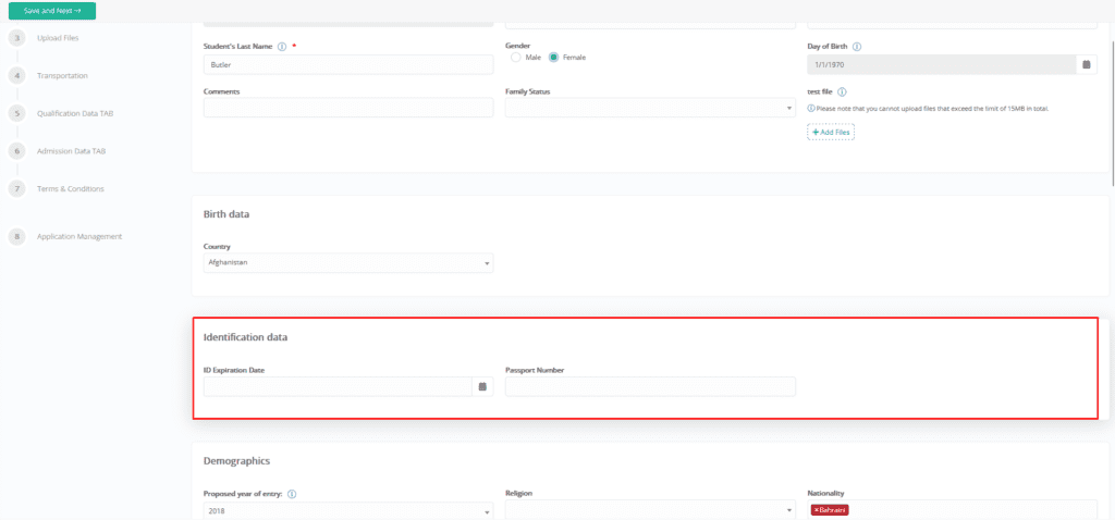 Allow Applicants to add only one of the identification types during ...