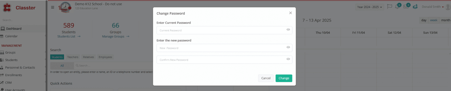 User Accounts Management - Classter Knowledge Base