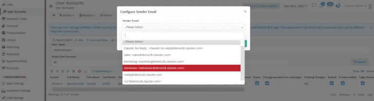 User Accounts Management - Classter Knowledge Base