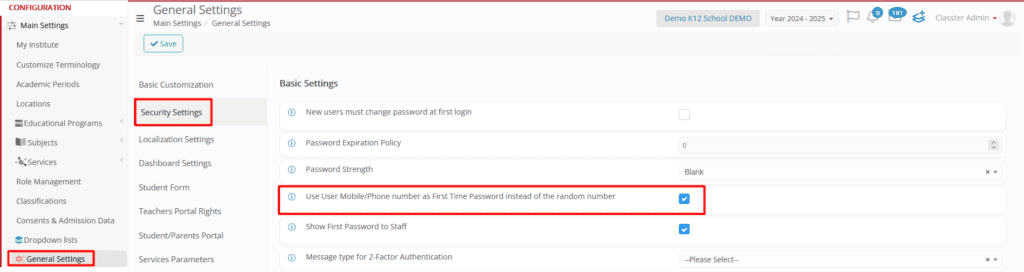 User Accounts Management - Classter Knowledge Base
